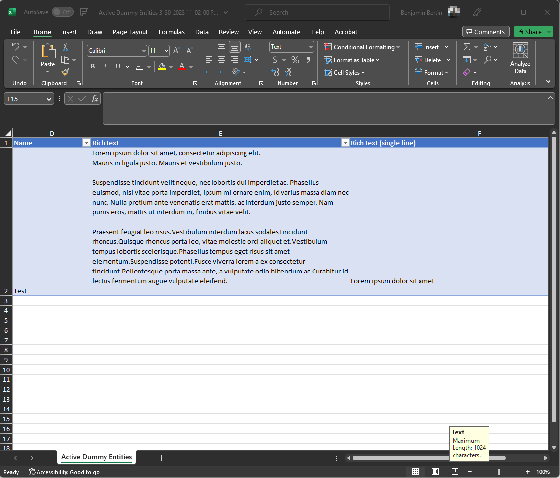 Handling Rich Text columns when exporting to Excel – Wawawum.com